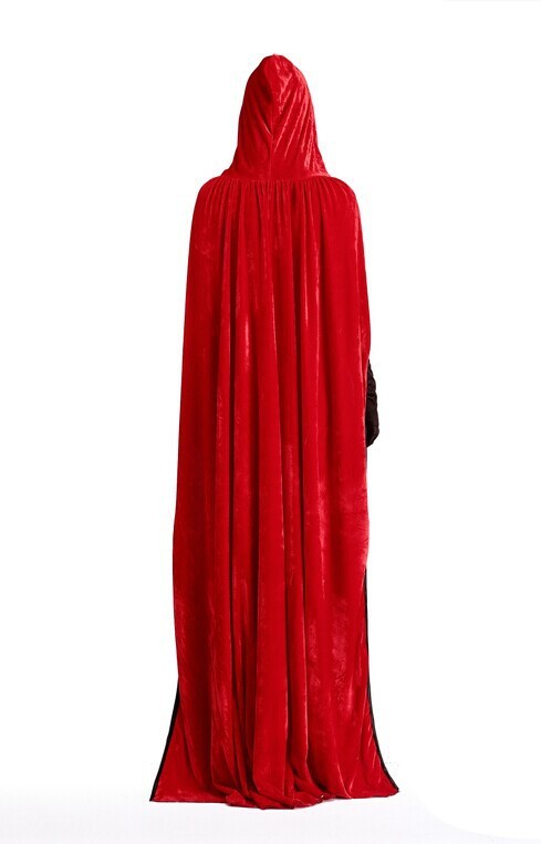 Red long cape for Christmas costume dress lace design high quality FCC00102