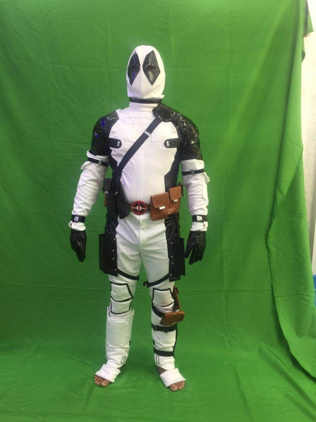 Deadpool 2 White X-Force Halloween Cosplay Costume Full Set