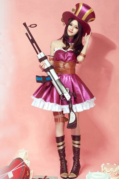 Purple League Of Legends Game Policewomen Kathleen Cosplay Costumes ...