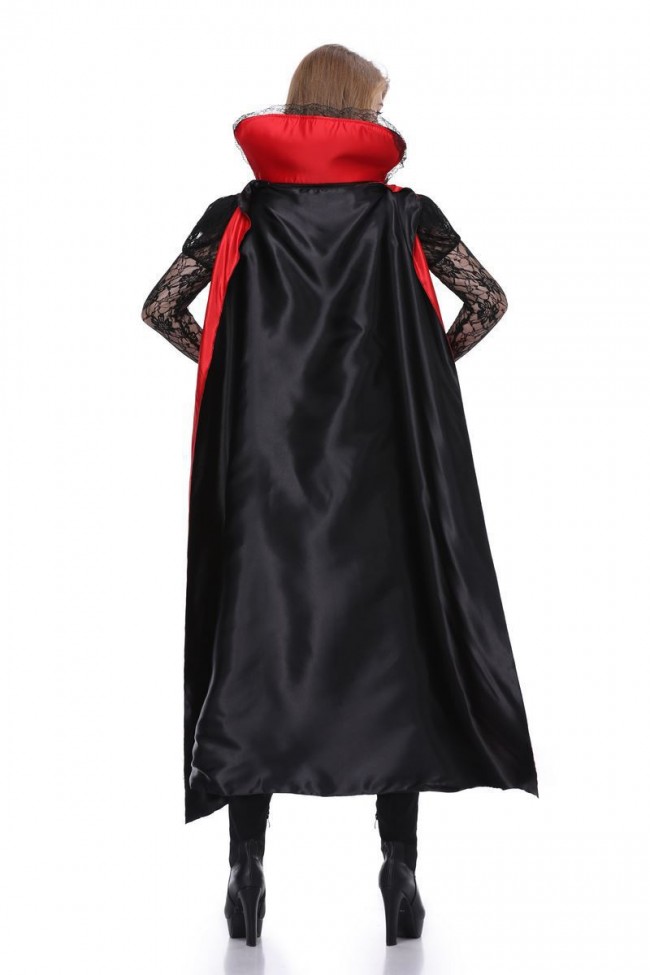 Halloween Vampire Countess Print Cloak European Aristocratic Cosplay ...