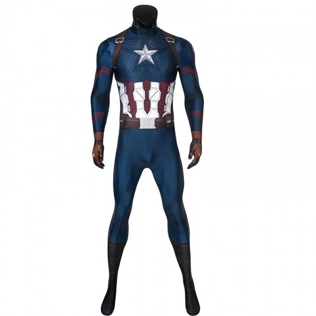 Avengers: Endgame Captain America Jumpsuit Halloween Cosplay Costume