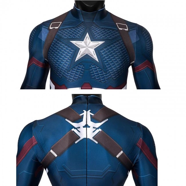 Avengers: Endgame Captain America Jumpsuit Halloween Cosplay Costume
