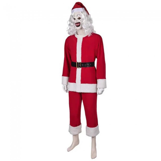 Terrifier 3 Art the Clown Christmas Red Cosplay Costume