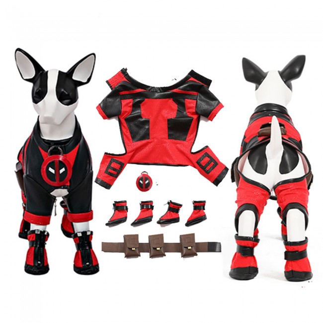 Deadpool 3 Dogpool Cosplay Costume Halloween Dog Outfits