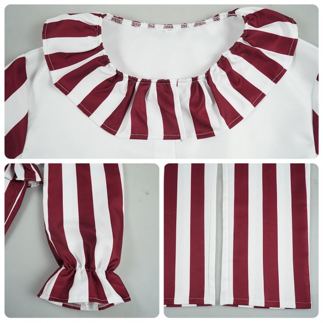 Clown in A Cornfield Flando Jumpsuit Halloween Cosplay Costume