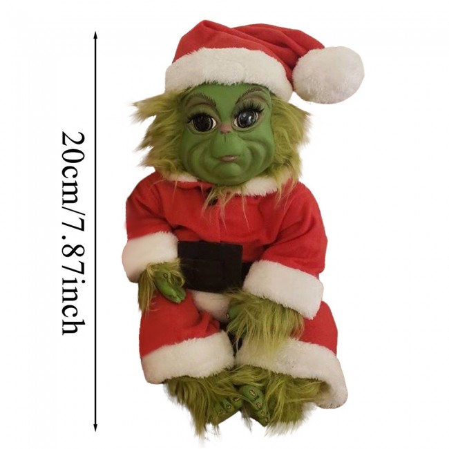 Grinch Baby Xmas Gifts Christmas Doll Plush Toy Hairy Cute Stuffed ...