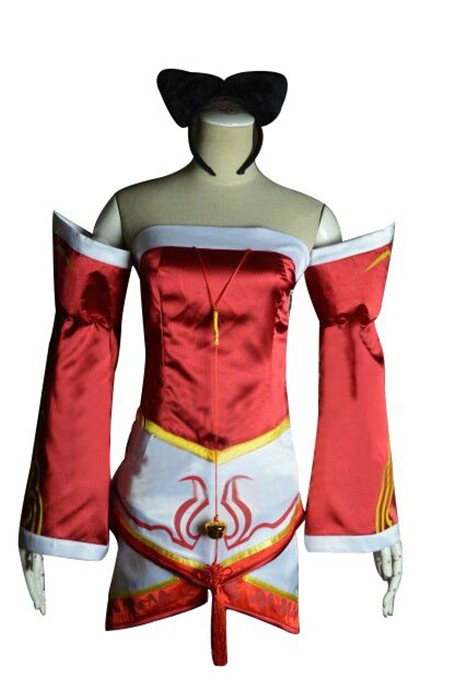 League of Legends Nine fox Ali Cosplay Costume Dress Brocade Embroidery ...