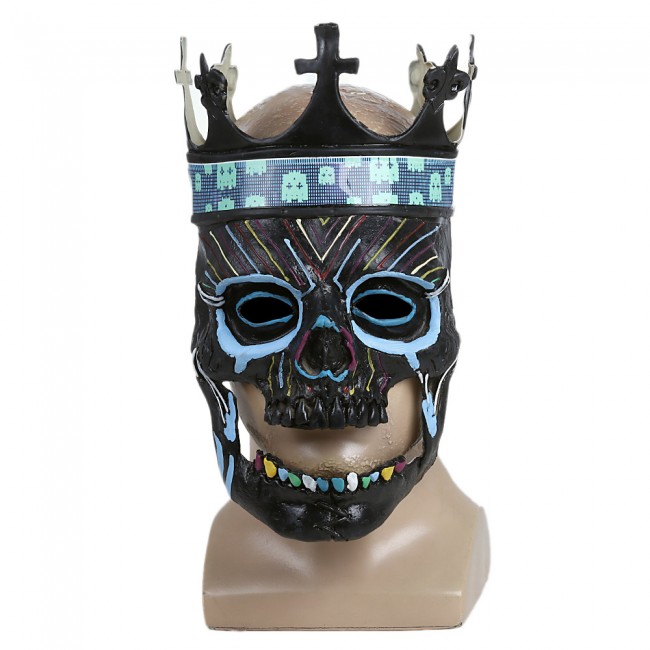 Watch Dogs Legion Skull Black Mask Halloween Cosplay Prop