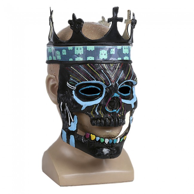 Watch Dogs Legion Skull Black Mask Halloween Cosplay Prop