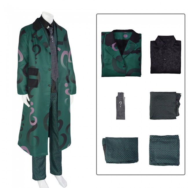 Gotham Riddler Halloween Cosplay Costume Handmade Upgrade Full Set