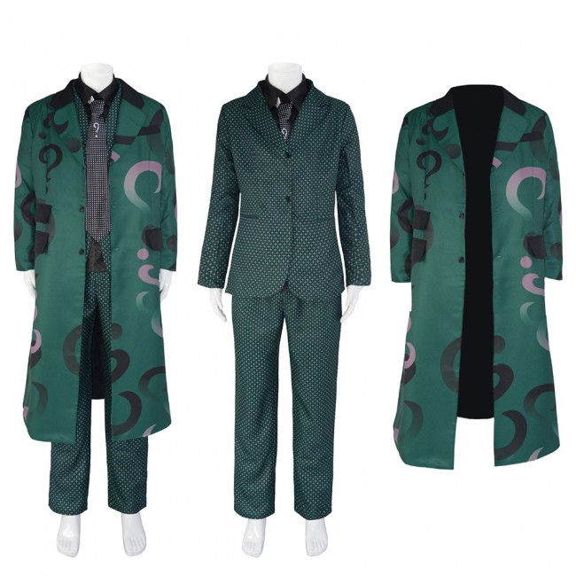 Gotham Riddler Halloween Cosplay Costume Handmade Upgrade Full Set