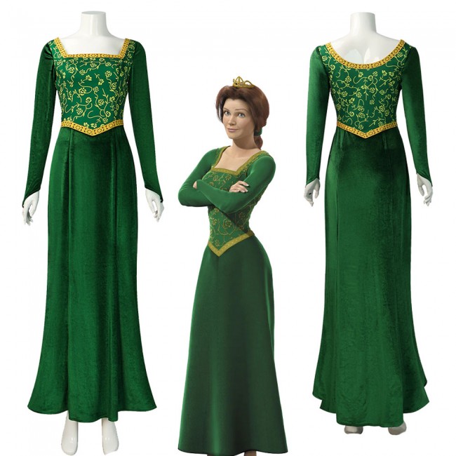 Shrek Princess Fiona Green Halloween Cosplay Costume