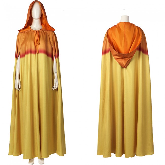 Thor 4 Love and Thunder Valkyrie Yellow Cloak Halloween Cosplay Costume