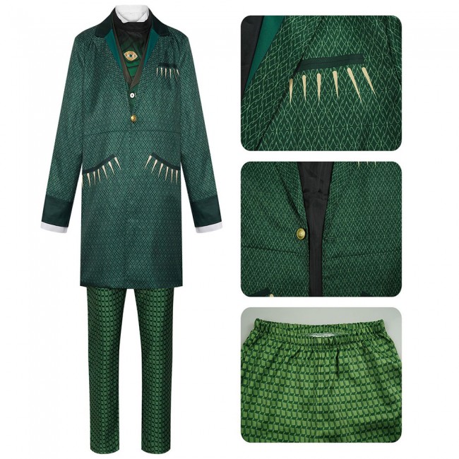 Wicked Part One The Wizard Green Suit Halloween Cosplay Costume