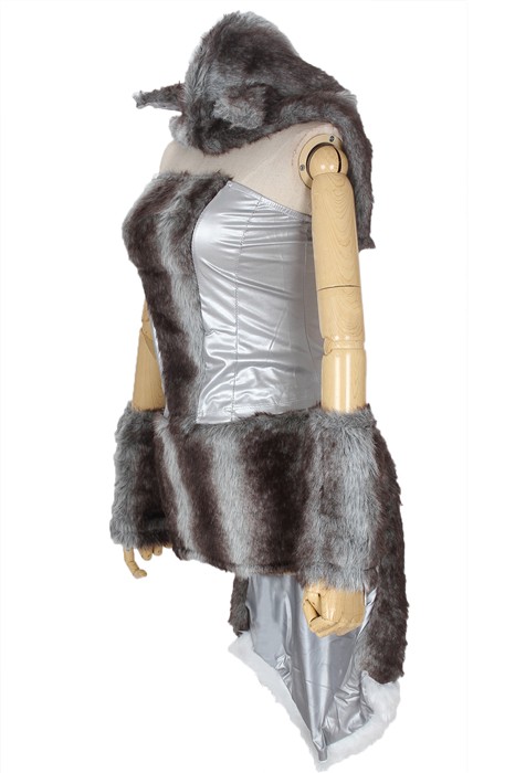 Furry animal timber wolf halloween costumes Gray cool complete set ...