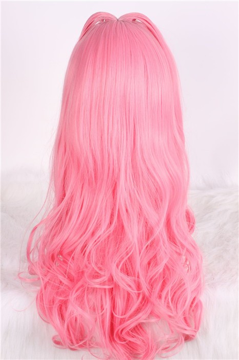 60cm Long Pink Cool Kitten Wave Cosplay Party Wig CW00283